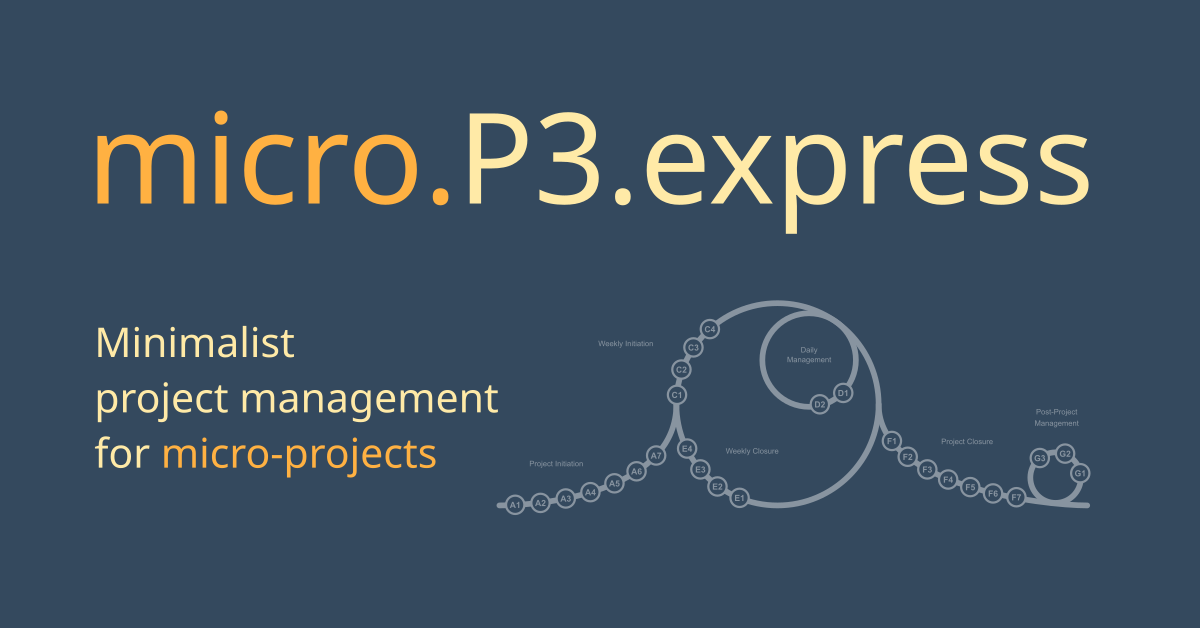 micro.P3.express - minimalist project management for micro projects